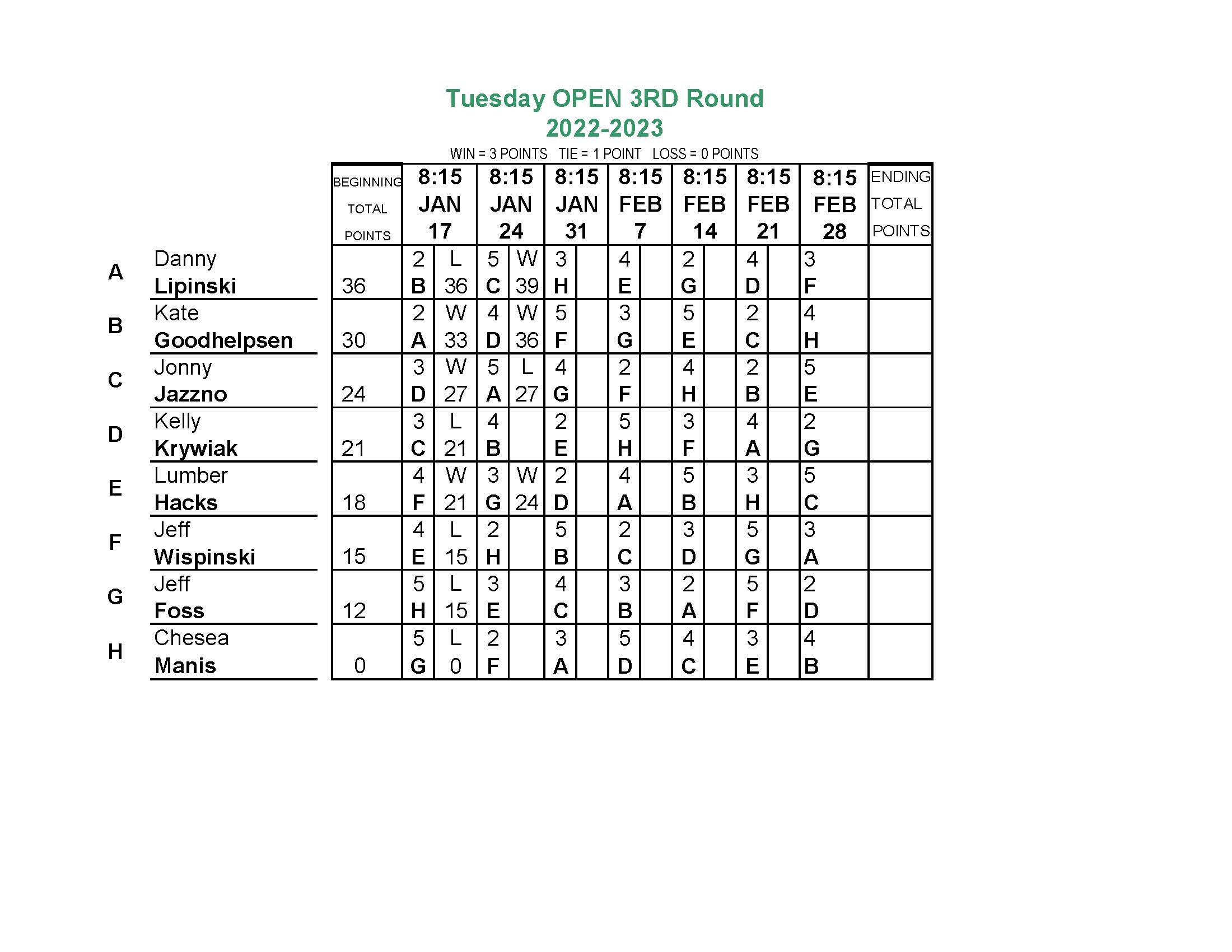 League Info